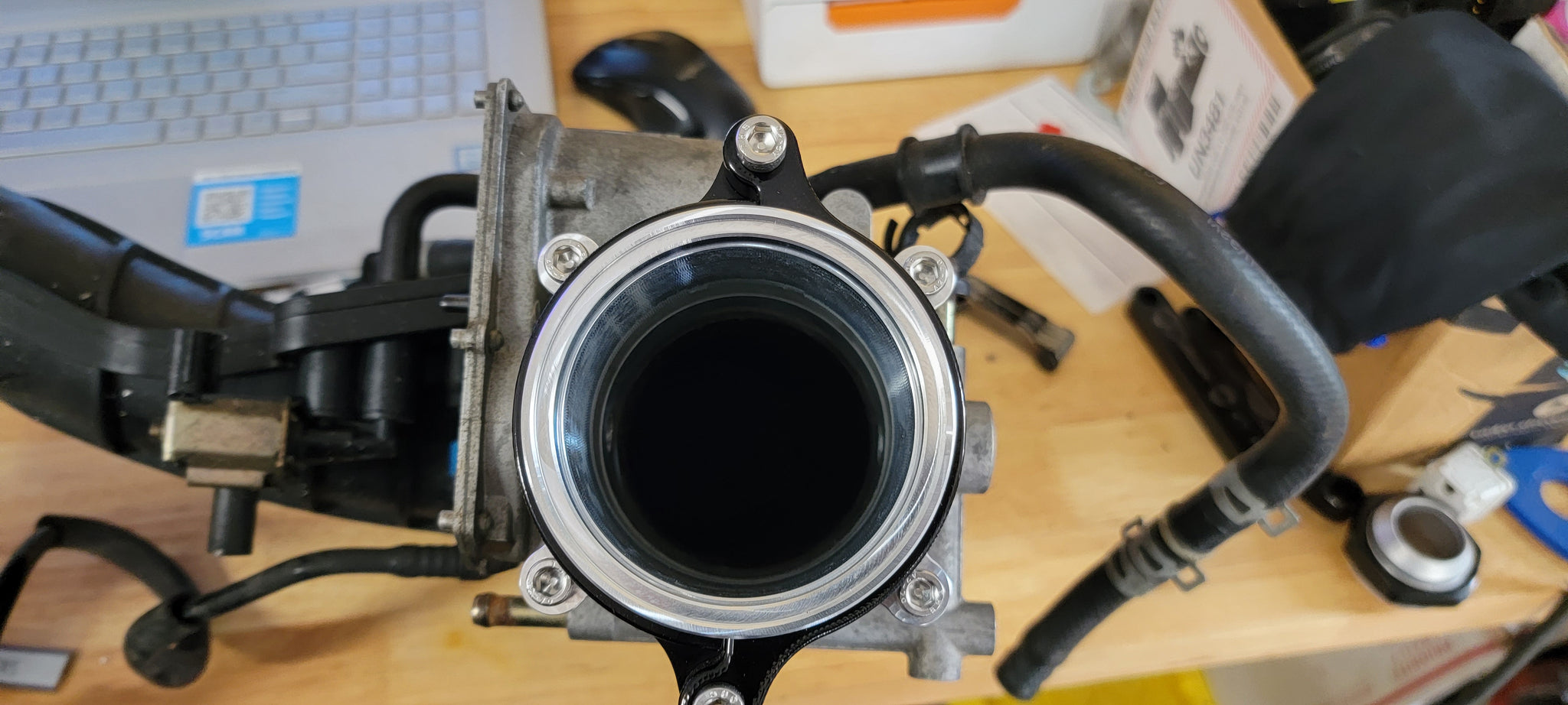 RX8 throttle body coupler with clamp – JDL Manufacturing